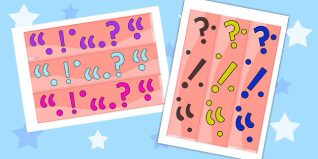 Punctuation Symbols Display Borders (teacher made)