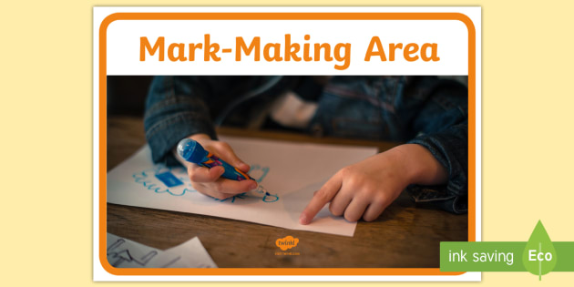 👉 Mark Making Area Photo Sign (teacher made)