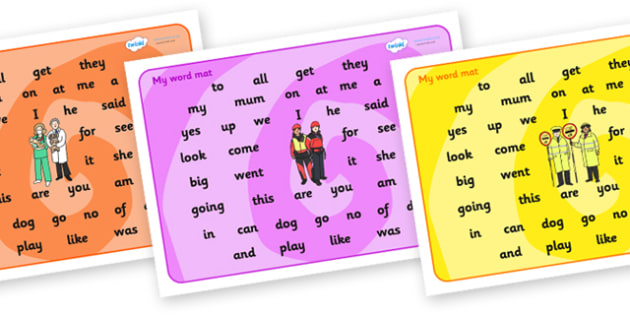 People Who Help Us Word Mat