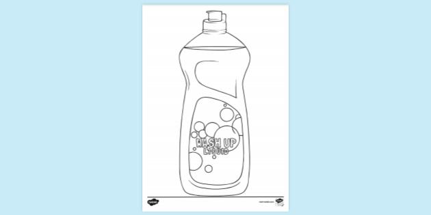 FREE! - Bottle of Washing Up Liquid | Colouring Sheet