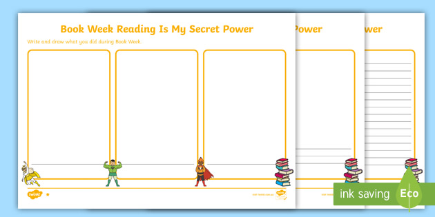 Book Week Description Differentiated Worksheets