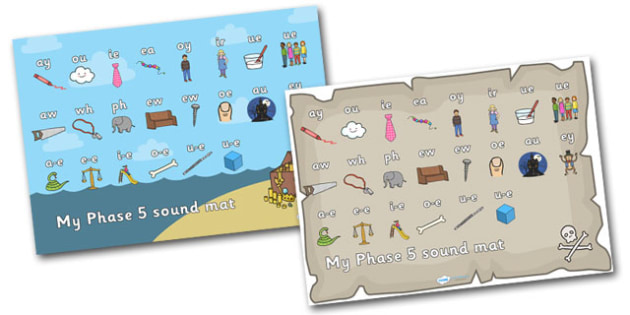 Pirate Theme Phonics Sound Mat 3 - ESL Pronunciation Resources