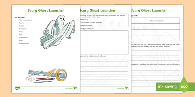 Scary Ghost Launcher STEM Activity (teacher made)