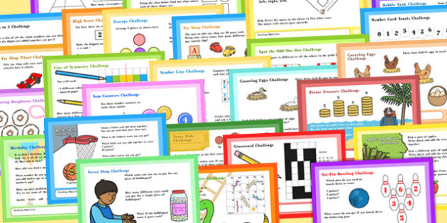 FREE! - A4 KS1 Mixed Maths Challenge Posters (teacher made)