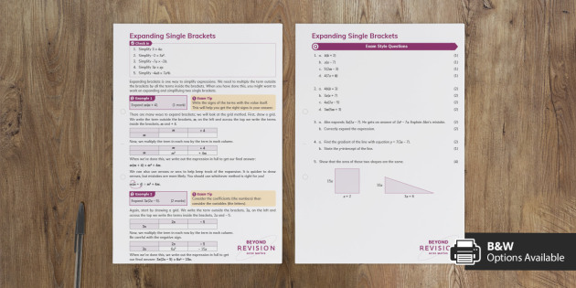 FREE! - 👉 Expanding Single Brackets (teacher made)