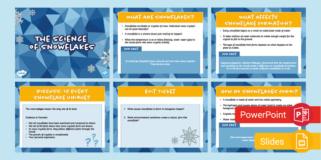 Science of Snowflakes Presentation | PowerPoint | Winter