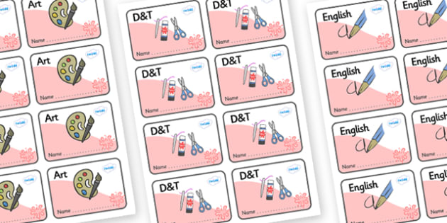 FREE! - Red Themed Editable Book Labels (teacher made)