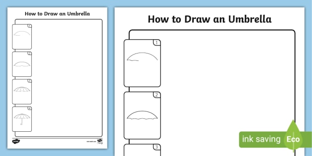 FREE! - How to Draw an Umbrella (teacher made)