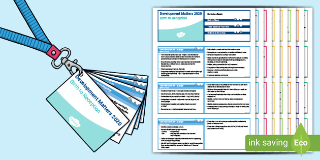 2020 Development Matters Lanyard | Early Years Outcome Cards