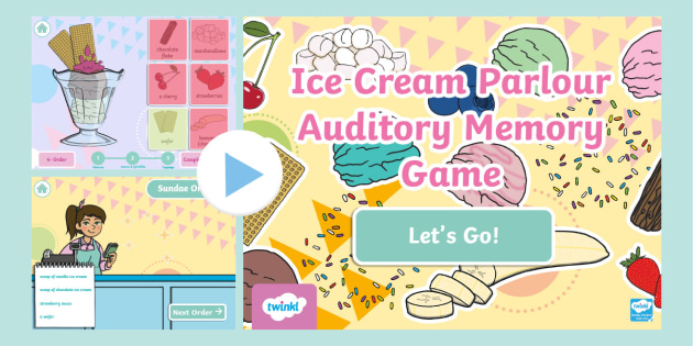 Ice Cream Parlour Auditory Memory Game (teacher made)