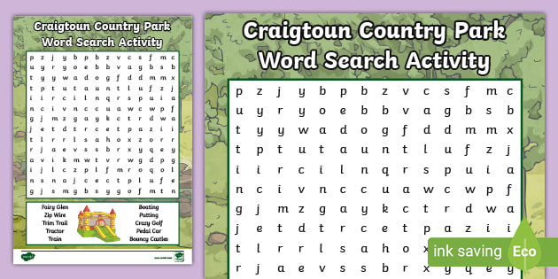 FREE! - Craigtoun Country Park Word Search | Literacy Activities