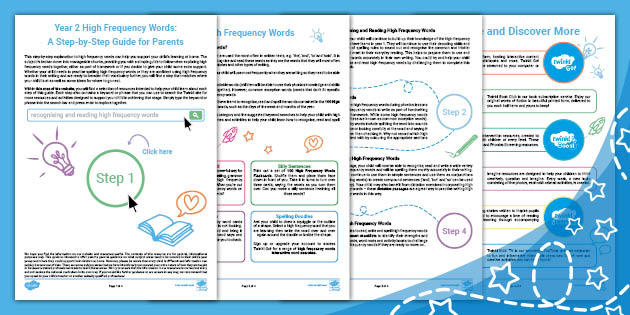Year 2 High Frequency Words: Parent Guide and Activities Pack