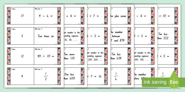 Stage 5 Number Knowledge Loop Cards