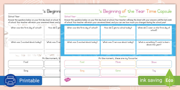 Time Capsule Education • Twinkl.com.au