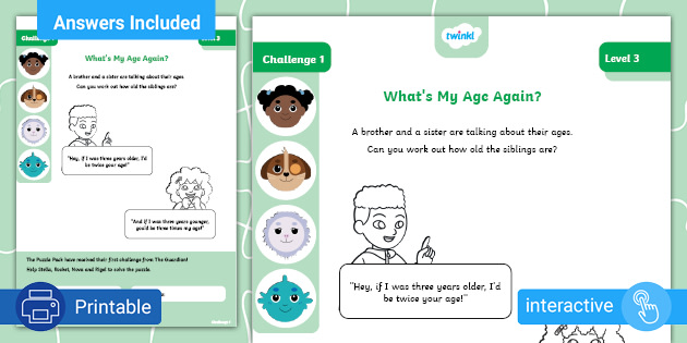 Puzzle Pack – Challenge 1 - Kids Logic Puzzles – Twinkl - L3