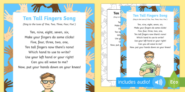 Ten Tall Fingers Song (teacher made)