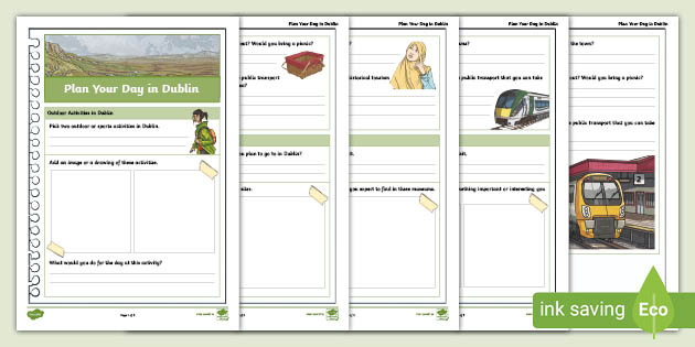Plan your day in Dublin Worksheet (teacher made)