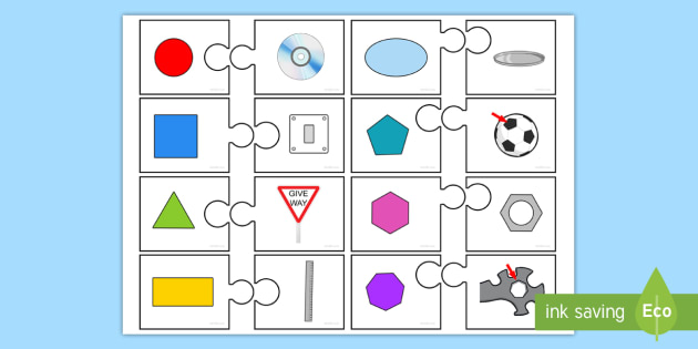 2D Shapes in the Environment Matching Cards (teacher made)