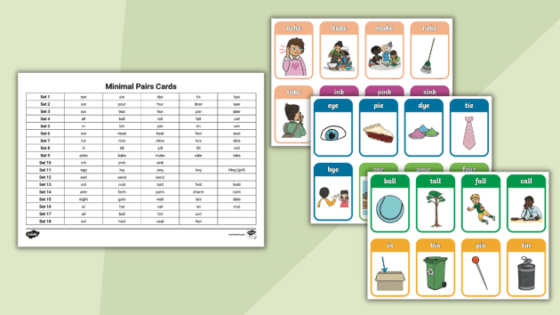 Initial Consonant Deletion Minimal Pairs - Speech Pathology