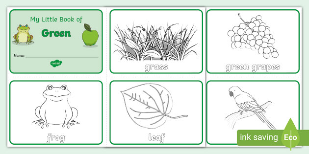 My Little Book of Green Worksheets (teacher made)