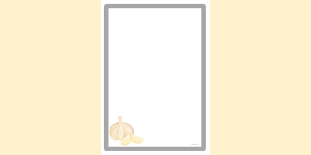 Simple Blank Garlic Border | Page Borders | Twinkl