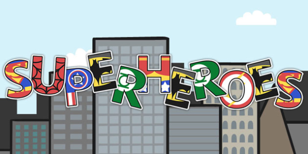 Superhero Display Lettering - superhero, display, lettering