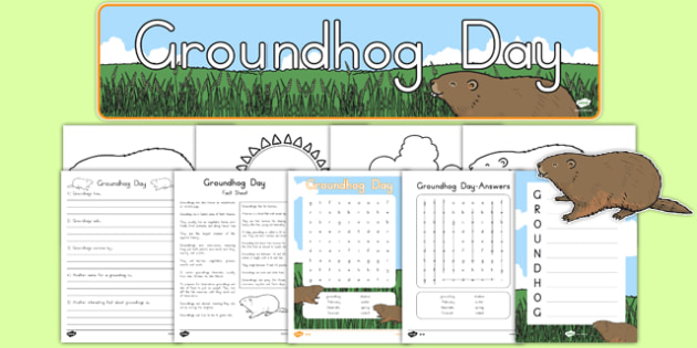 Groundhog Day Printable Pack - groundhog day, groundhog