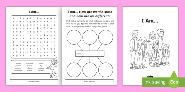 I Am . . . Activity Booklet (teacher made)