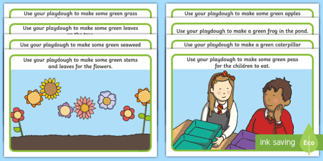 Green Themed Playdough Mat (teacher made)