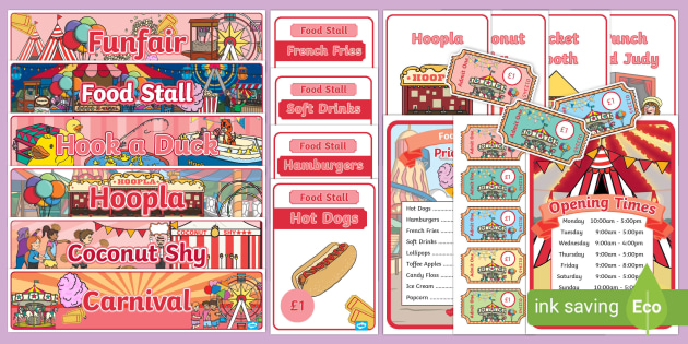 The Fairground Role Play Pack-the fairground, role play, pack, fairground