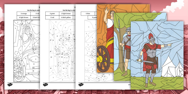 roman numerals coloring pages