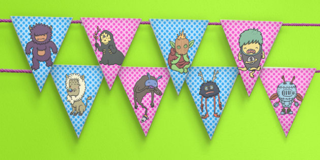 Monster Themed Bunting (teacher made)