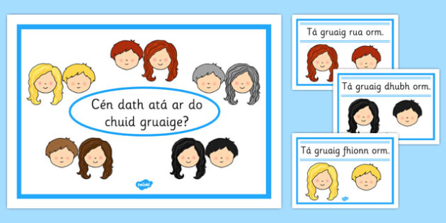 Hair Colour Posters Gaeilge -hair colour, posters, display, hair, colour