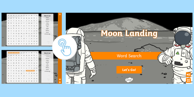Interactive Moon Landing Word Search | Twinkl Go! Resources