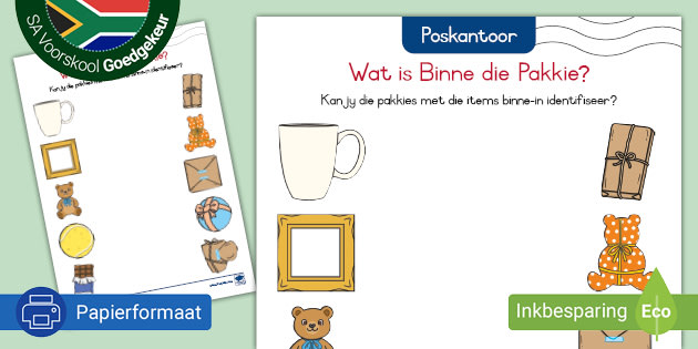 Poskantoor: Wat is Binne die Pakkie? Aktiwiteit