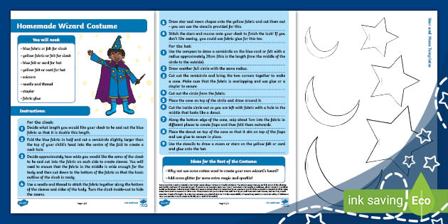 Homemade Wizard Costume (teacher made)