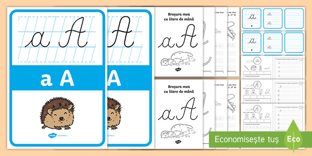FREE! - Litera A de mână - Pachet cu resurse