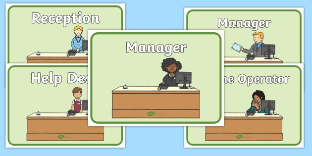 👉 The Office Role Play Display Signs (teacher made)