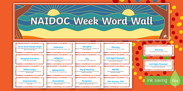 NAIDOC Week Definitions Word Wall - Australia, History NAIDOC Week Definitions Word Wall - Australia, History