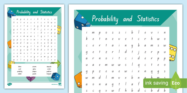 Probability and Statistics Word Search