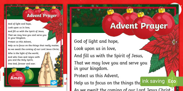 Advent Prayer Display Poster (teacher made)