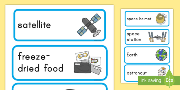 Space Station Role Play Labels
