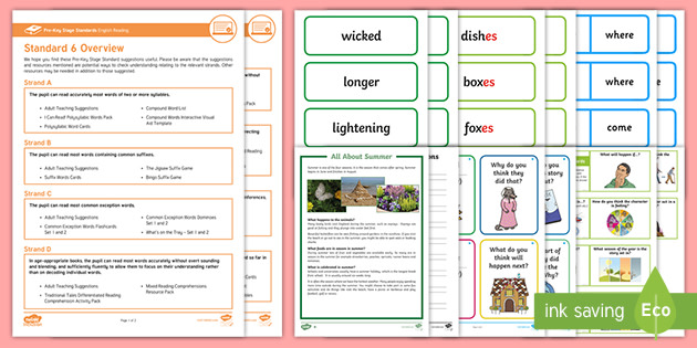 Pre-Key Stage Standards English Language Comprehension and Reading ...