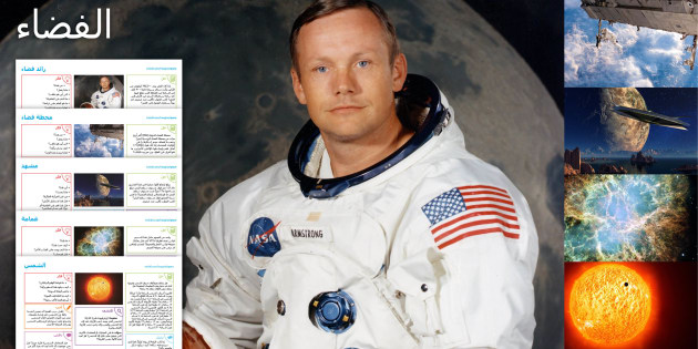 Imagine Space KS2 Resource Pack Arabic - Space, Astronaut, Landscape ...