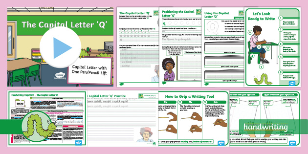 Twinkl Handwriting: The Capital Letter 'Q' EYFS/KS1 Activity Pack