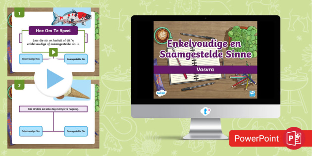 Enkelvoudige en Saamgestelde Sinne Interaktiewe PowerPoint