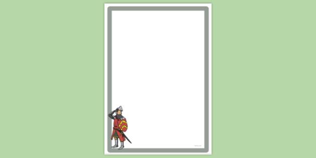 FREE! - Medieval Knight Page Border (teacher made)