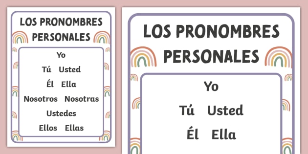Pronombres Posesivos Classroom Posters Pinterest