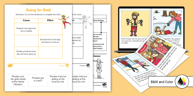 Going for Gold Winter Olympics Guided Reading Activity