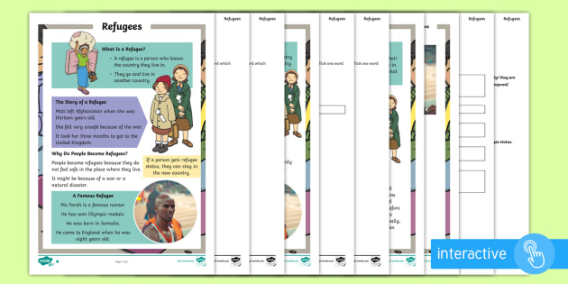 KS1 Refugee Differentiated Comprehension Worksheets